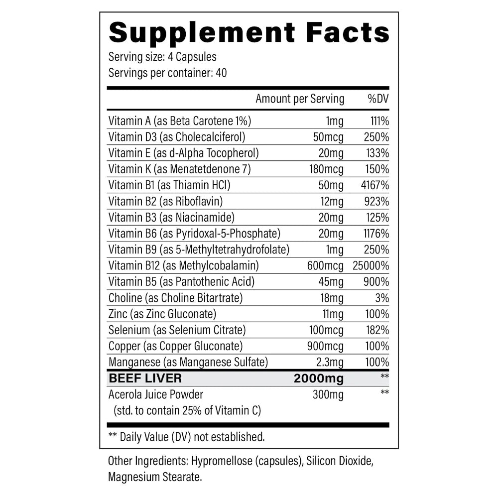 Nine Lives Beef Liver + Vitamins- Black Magic Supply – Shredded Rx